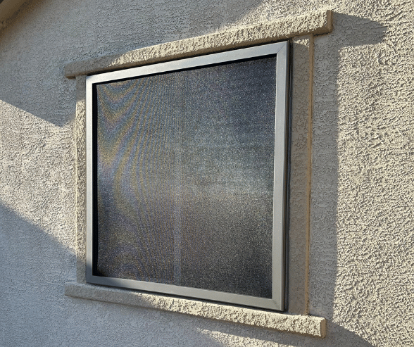 Fire Escape Security Window Screen in Gray - Stainless Steel Mesh ...